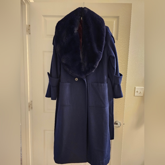 Lord & Taylor | Jackets & Coats | Lord Taylor Navy Blue Paige Wool Coat ...